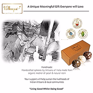 U'Neeque Collections Beautiful Handmade Small Decorative Balls for Bowls (3” each) - Ideal Accent Decor for Bowls, Trays & Vases, Decorative Balls Set of 3