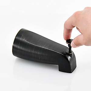 Slip Fit Tub Spout with Pull-Up Diverter for 1/2 inch Copper Tube, Oil-Rubbed Bronze