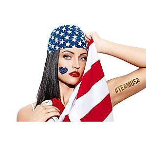 Terra Tattoos Assorted Temporary Tattoos Designs Party Favors Costumes Goody Bags Adults Kids Waterproof Temporary Tattoos (4th of July)