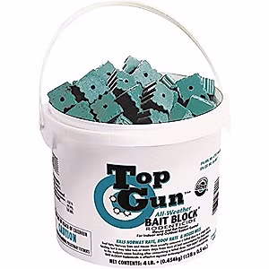 JT Eaton 750 Top Gun Bait Block Rodenticide with Stop-Feed Action and Bitrex for Mice and Rats (128-Pack)
