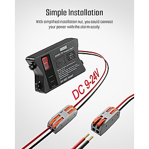 RV Propane Gas Detector, GasDoc Propane Gas Detector with 85dB Audible & Visual Alarm, for Natural Gas or Propane in RV or Motorhome, DC 12V, 3 Brackets (Long & Short, Surface & Flush) - Black