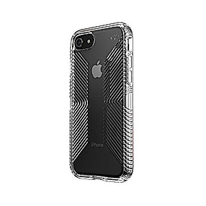 Speck Products Presidio Perfect-Clear with Grip Case, Compatible with iPhone SE (2022)| iPhone SE (2020)| iPhone 8| iPhone 7, Clear/Clear (136216-5085)