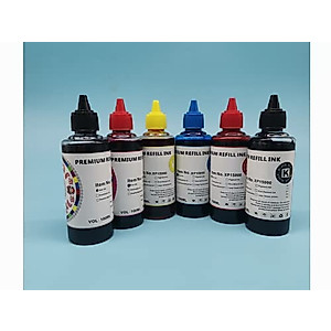 Inkpro 6x100ml Premium CISS Refillable Ink Refill Bottle Compatible with Epson XP-15000 XP15000 Cartridge 312 314