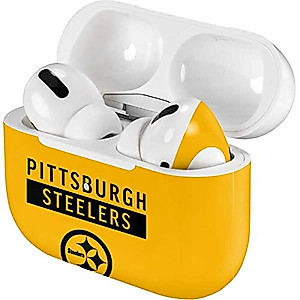 Skinit Decal Audio Skin Compatible with Apple AirPods Pro - Officially Licensed NFL Pittsburgh Steelers Yellow Performance Series Design