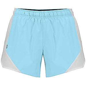 Holloway Girls Olympus Shorts, Aqua/White, L