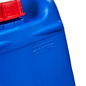 Hudson Exchange 2.5 Gallon (10 Liter) Handled Container with Cap, HDPE, Blue, 4 Pack