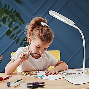 OttLite LED Soft Touch Desk Lamp - 3 Brightness Settings with Energy Efficient Natural Daylight LEDs - Adjustable Flexible Neck & Touch Controls for Tabletops, Home Office, Computer Desk, & Dorms