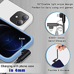 iPhone Charger [MFi Certified] 3 Pack (3/6/10FT) Nylon Braided Lightning Cable Right Angle Fast Charging Cords Compatible with iPhone 14/13/12/11/ Xs/XS Max/XR/X/8/8 Plus/7/7 Plus iPad iPod AirPods