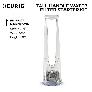 Keurig Tall Handle Water Filter Starter Kit, Comes with Handle and 2 Replacement Water Filters, Compatible with Select Keurig Coffee Makers