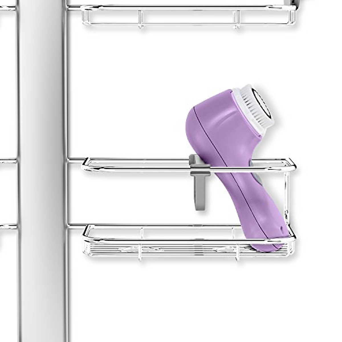 simplehuman Adjustable and Extendable Shower Caddy XL, Stainless Steel and Anodized Aluminum