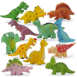 Bath Toys, Bath Toys Toddlers 2-4, Dinosaur Toddler Bath Toys, Educational Color & Species Recognition, Hole-Free Design, Ideal for Birthdays & Theme Parties