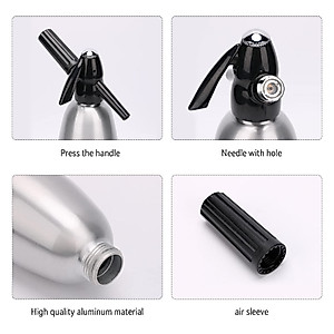 1L Portable Soda Siphon Sparkling Water Maker,Seltzer Water Maker,Carbonated Water Machines,Home Drink Juice Bar Beer Maker, for Home Bar Club Making Fresh Soda Water Cocktails DIY Soda Drink