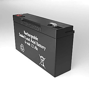 BatteryGuy HYS-6120 Replacement 6V 12Ah SLA Batteries Brand Equivalent (Rechargeable) - Qty of 2
