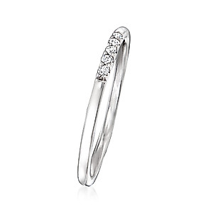RS Pure by Ross-Simons Diamond-Accented Ring in Sterling Silver. Size 7