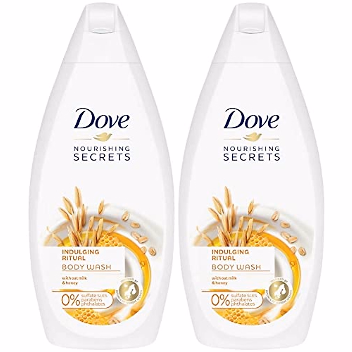 Dove Nourishing Secrets Indulging Ritual Body Wash with Oat Milk and Honey, 16.9 Ounce / 500 Ml (Pack of 2) International Version