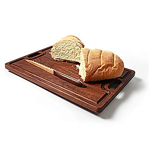 Large Walnut Cutting Board 18 x 12 Inch - Reversible with Juice Groove and Handles, American Hardwood