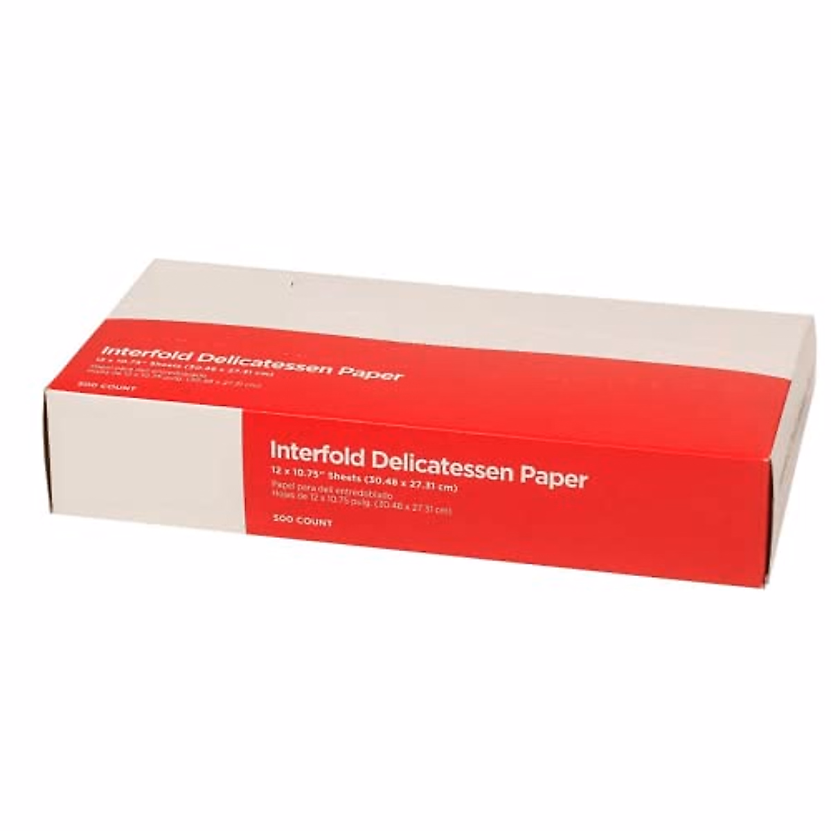 Concession Essentials 10 x 10.75 Inch Dry-Waxed Paper Deli Wraps, White, Light-Grade, Interfolded, 500 Ct Box.