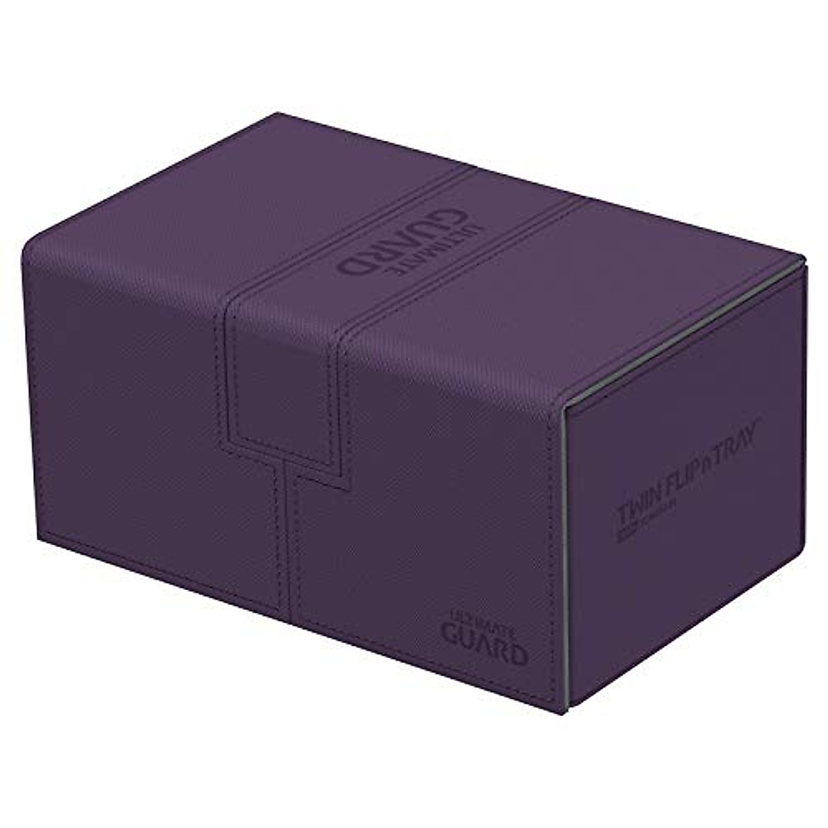 Ultimate Guard Flip 'n' Tray 160+, Deck Case for 160 Double-Sleeved TCG Cards + Dice Tray, Purple/Grey, Magnetic Closure & Microfiber Inner Lining