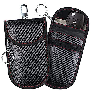 Faraday Bag for Key Fob - 2 Pack Faraday Cage Protector - Car RFID Signal Blocking - Anti-Hacking Case Blocker,Anti-Theft Pouch