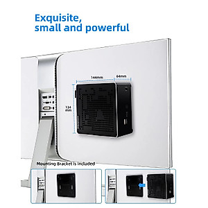 Mini PC with Win11 OS, 6Core Core i9-8950HK Mini Computer, 32G DDR4 RAM+512GB NVME SSD+1TB HDD, WiFi6, BT5.2, Gigabit Ethernet, HDMI&DP Ports Support Dual Display, Mounting Bracket, Auto Power On