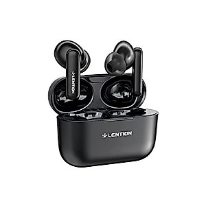 LENTION T2 Hybrid Active Noise Cancelling True Wireless Earbuds, in-Ear Bluetooth Headphones, Immersive Sound Premium Deep Bass Black Bluetooth Earbuds, IPX4 Waterproof Bluetooth 5.1 Earphones