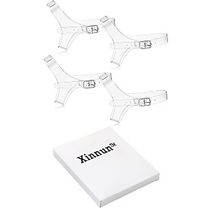 Xinnun 2 Pairs Shoe Straps for Heels Detachable Clear Shoe Belt Ankle Strap Women's Transparent Laces Anti Loose Shoelace Accessories for Holding Loose High Heel