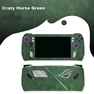 Protective Skin Sticker for ROG Ally, Leather Made Anti Fingerprint Scratch Resistant Cover for ROG Ally Gaming Handheld Accessories (Vegan Leather Pure White)