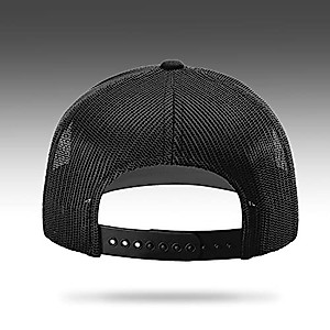 We Fly Trucker Hat for Men & Women, Adjustable Baseball Hat, Mesh Snapback, Travel Essential Hat (New York, Black)