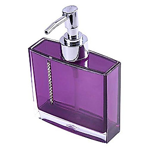 Purple Bathroom Accessories Set Purple Bathroom Accessories Bathroom Designer 5-Piece Bath Accessory Set,Acrylic Gift Set Toothbrush Holder Toothbrush Cup Soap Dispenser Soap Dish Toilet Brush Holder