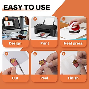 HTVRONT Sublimation Sticker Paper - 20 Pcs Glossy Transparent Waterproof Sublimation Stickers