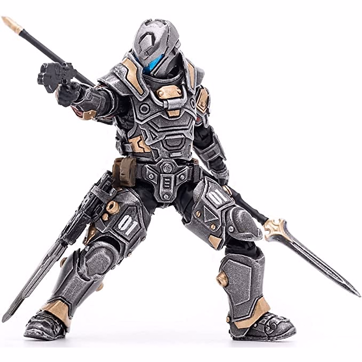 JOYTOY 1/18 Action Figures 4-Inch 01st Legion - Steel Dark Source Collection Action Figure Military Model Toys (Black Sickle)