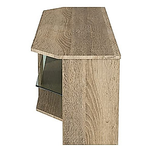 AVF CA115GOX-A Stand, Rustic Sawn Oak with Glass Shelf, Sizes – 27”, 32”, 37”, 39”, 40”, 42”, 46”, 47”, 50”, 55”. for TVs with Wide feet, Please Measure to Assure fit