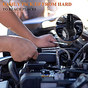 Gifts for Men Dad,Magnetic Pickup Tool with LED Lights,Telescoping Magnet Pick Up Tool-Unique Gadgets Gifts for Boyfriend/Father,Husband,Grandpa,DIY Handyman,Him,Women,12 Batteries,2Pc Set