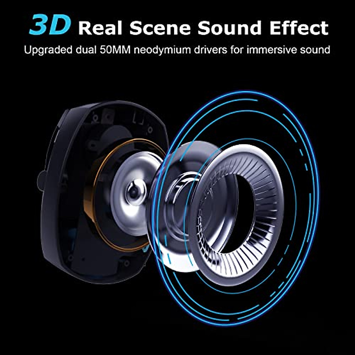 Acinaci Wireless Gaming Headset with Detachable Noise Cancelling Microphone, 2.4G Bluetooth - USB - 3.5mm Wired Jack 3 Modes Wireless Gaming Headphones for PC, PS4, PS5, Mac, Switch, Phone, Tablet