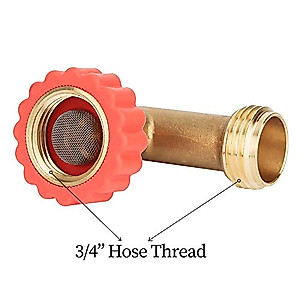 Watflow Lead-Free Brass 90° Hose Saver, Garden Hose Adapter, Garden Hose Connector, 90 Degree Hose Elbow,Water Hose Saver, 2 Pcs