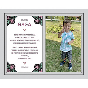 Sweet Gift for Gaga from Grandchild for Valentine's Day or Birthday, Personalized 8x10 Inch Custom Print