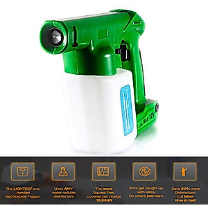 Intelligent Electrostatic Sprayer, 360 Cover ULV Atomizer, Cordless Sanitizer Sprayer with Adjustable Particle Size, Disinfectant Mini Fogger Machine for Touchless Sanitization, Plant Water Mister