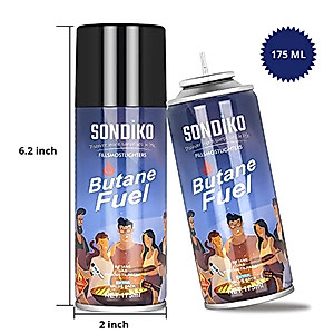 Sondiko Butane Torch and Fuel Refill, S400 with 170 ml Gas Included. Kitchen Torch Lighter Blow Torch with butane refill for BBQ, Creme Brulee, Baking.