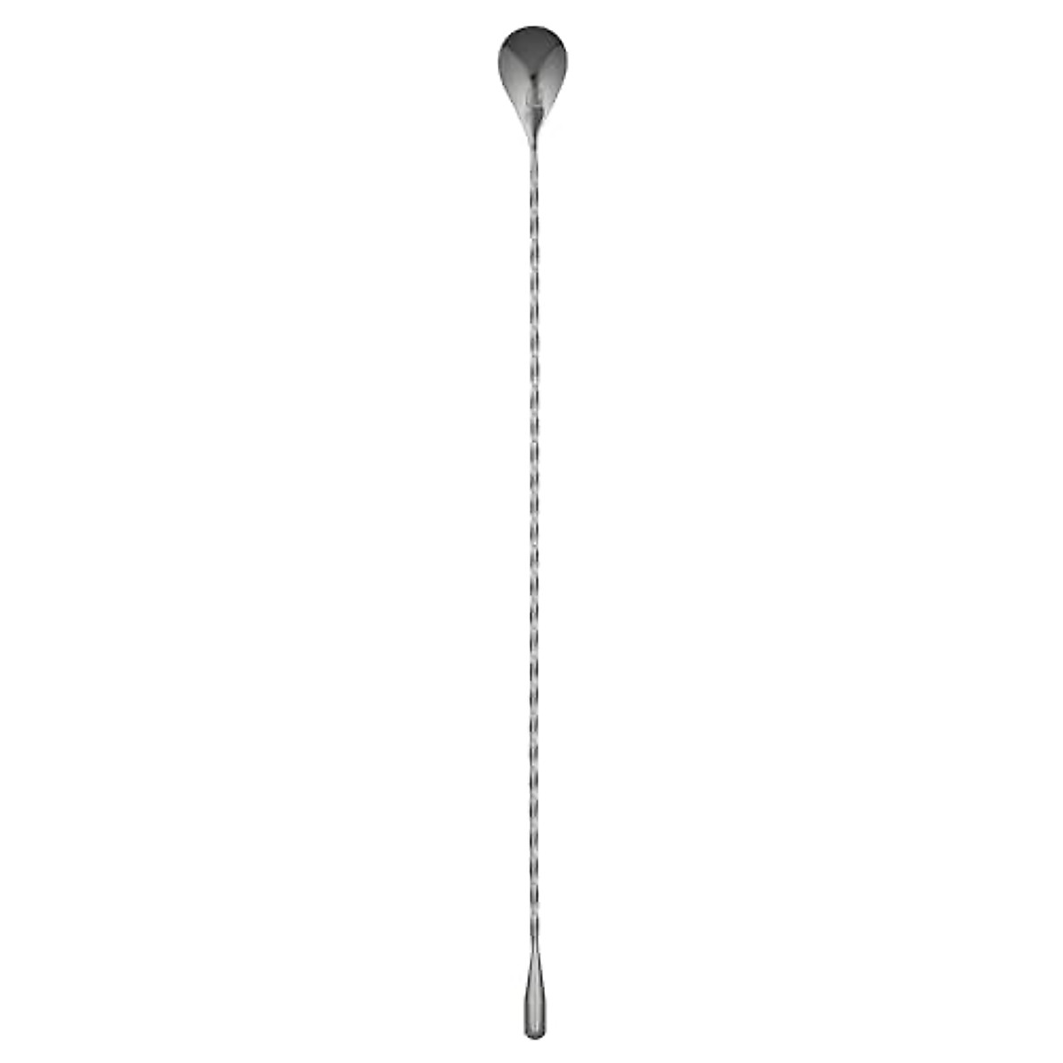 Restaurantware Bar Lux 16 Inch Bar Spoon 1 Corkscrew Handle Cocktail Stirrer Spoon - Long Commercial Stainless Steel Cocktail Mixing Spoon For Stirring And Mixing Cocktails For Professionals