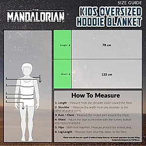 Disney The Mandalorian Blanket Hoodie for Boys Teens, Baby Yoda Fleece Wearable Blanket (Green)