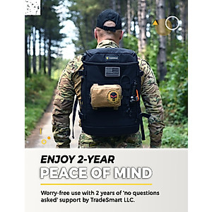 TradeSmart Range Backpack for Handguns, Ammo & Shooting Gear with 3 Lockable Compartments, Ear & Eye Protection Kit Optional