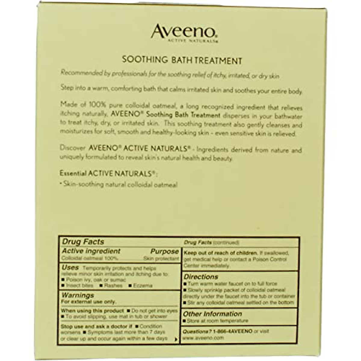 Aveeno Aveeno Active Naturals Soothing Bath Treatment Packets, 8 each (Pack of 3)