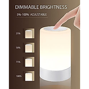 G Keni Nursery Night Light for Babies, LED Bedside Touch Sensor Lamp for Kids Breastfeeding and Sleep Aid, USB Rechargeable Nursing Lamp Dimmable Warm Night Light, Soft Eye Caring