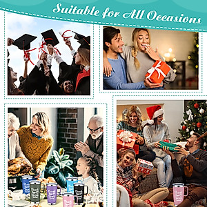 Bokon 6 Pcs Thank You Gift 20oz Stainless Steel Insulated Coffee Mug with Handle Employee Appreciation Gift Travel Tumblers Inspirational Gifts for Coworker Nurse Teacher Volunteer Social Worker Mom