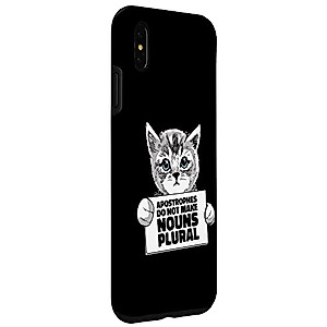 iPhone XS Max Apostrophes Don't Make Nouns Plural Funny English Teacher Case