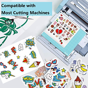 Koala Printable Vinyl Sticker Paper for LASER Printer, 20 Sheets Matte White Waterproof Sticker Paper 8.5X11 Inch, Work with Cutting Machine