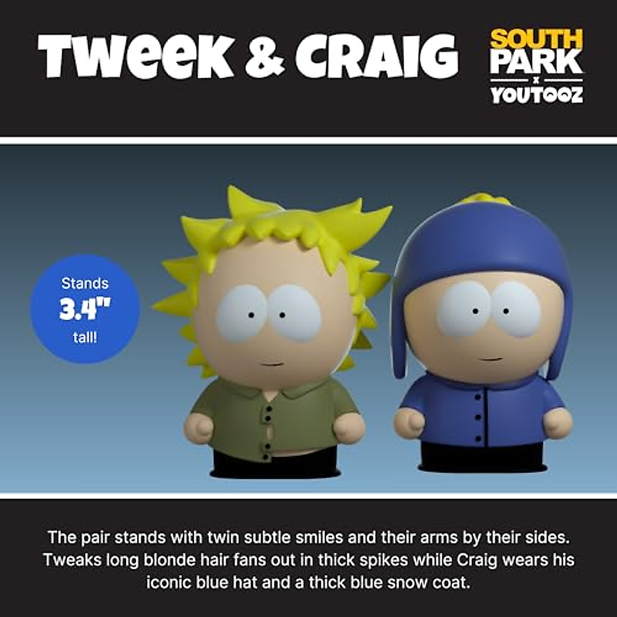 You Tooz South Park Tweek & Craig Vinyl Figures 12cm Pack of 2