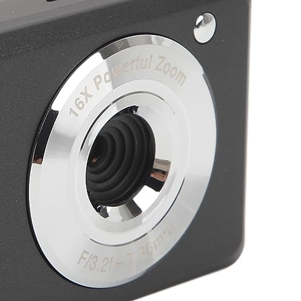 4K Digital Camera, Teens Small Camera Timer Shooting Autofocus Face Recognition 2.7 Inch TFT Screen with Lanyard for Vlogging (Black)