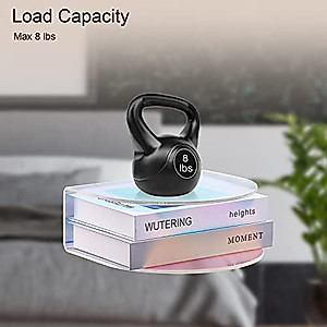 HMYHUM Acrylic Floating Nightstand, Wall Mounted Bedside Table for Bedroom, Hanging, 8 lbs Load, 10.5" L x 10" W x 4" H, Colorful