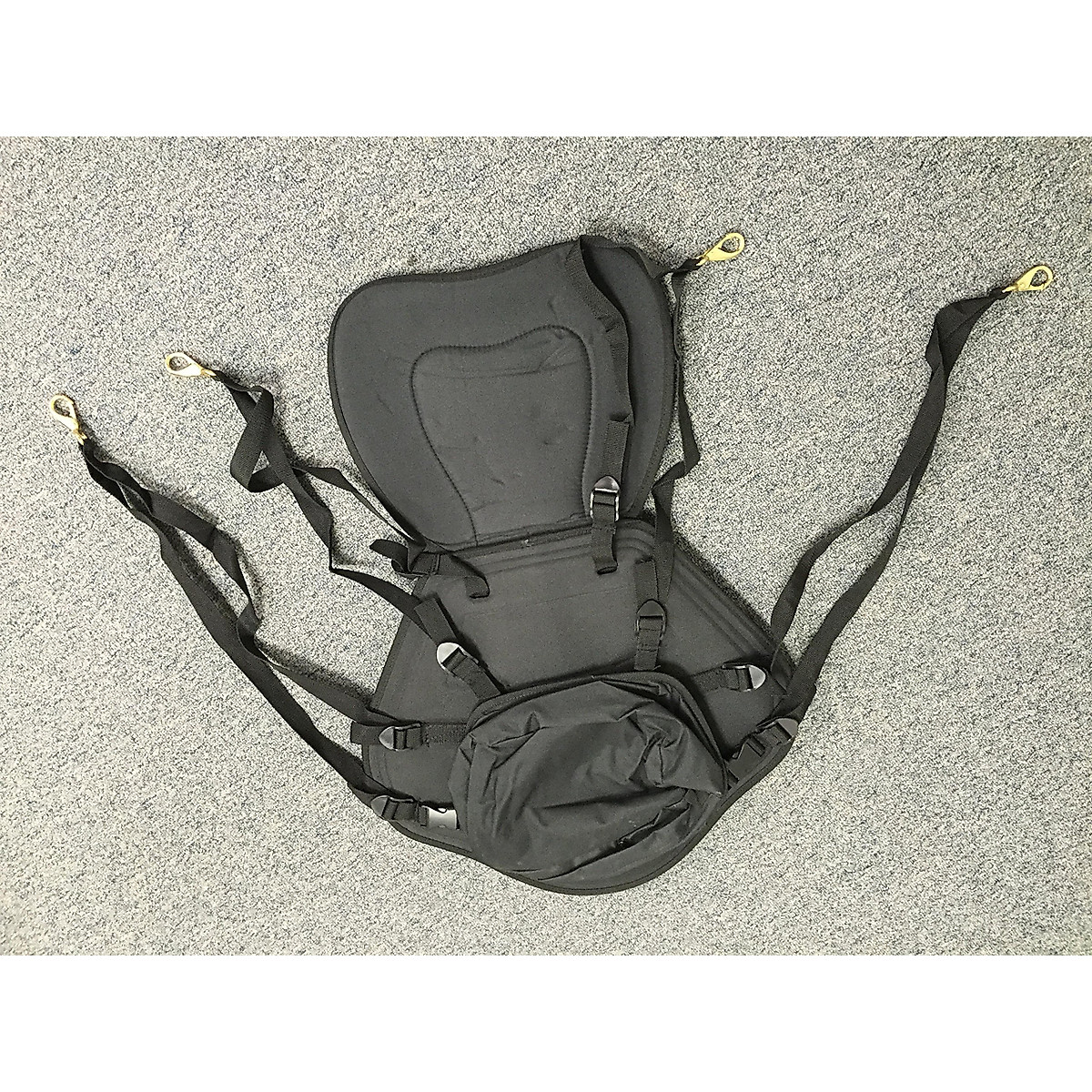 Pactrade Marine Adjustable Padded Deluxe Kayak Seat with Detachable Back Backpack/Bag Canoe Backrest